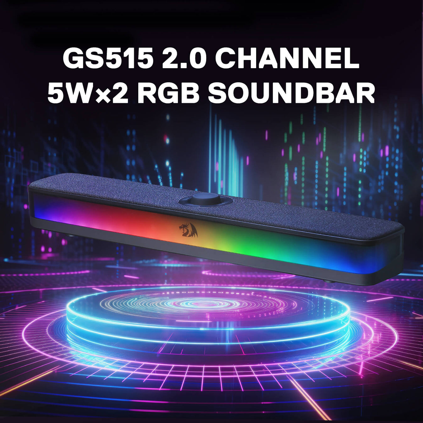 Redragon NEO GS515 RGB Desktop Soundbar | 2.0 Channel Computer Speaker ...