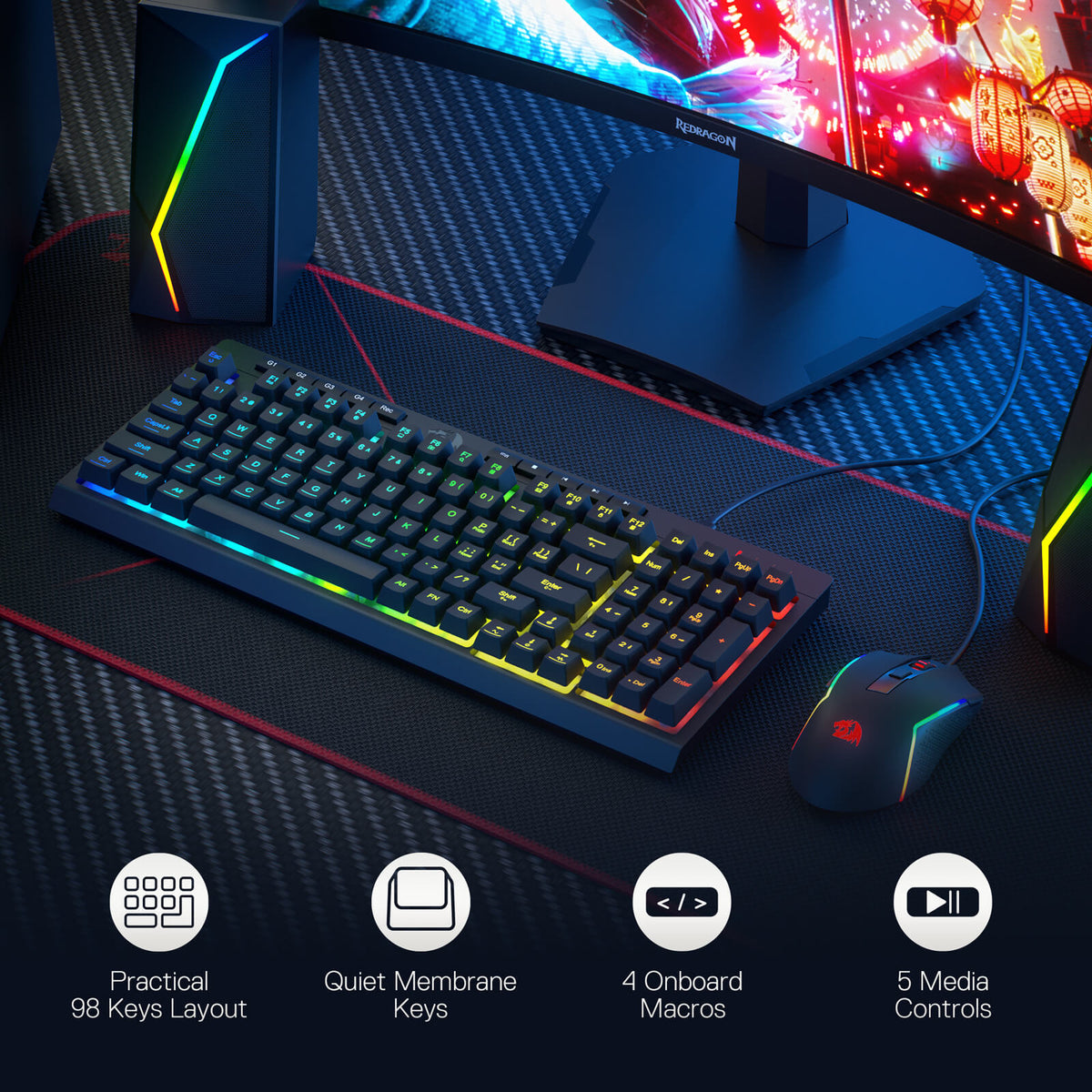 Redragon S141 Wired Membrane Gaming Keyboard & Mouse Combo – Redragonshop