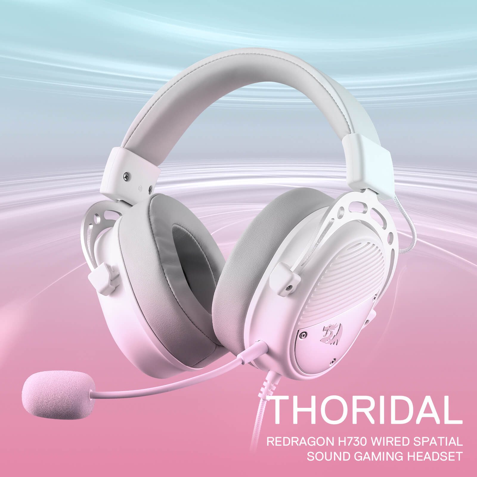 Redragon THORIDAL H730 USB Wired Gaming Headset with 53mm Drivers ...