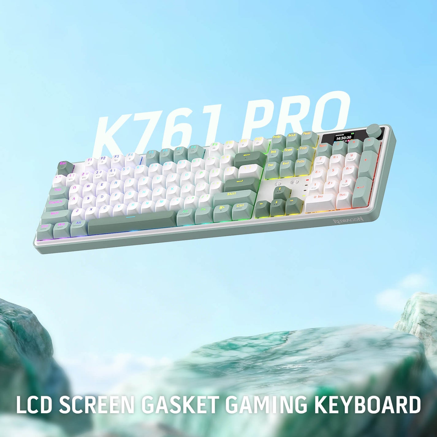 Redragon WYVERN K761 PRO Wireless Full Size Mechanical Keyboard with ...
