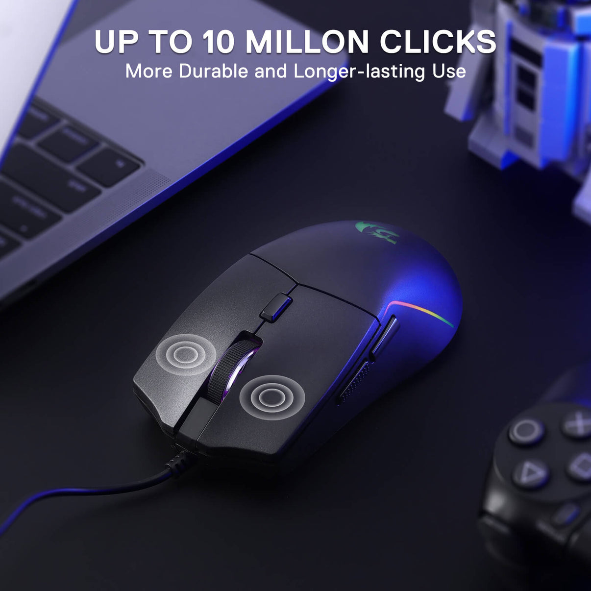 Redragon NAGA M730 Lightweight RGB Gaming Mouse with 10000 DPI ...