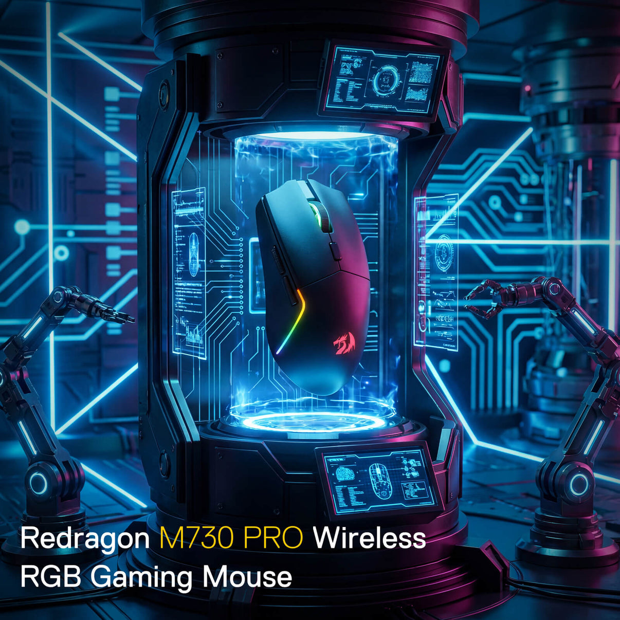 Redragon NAGA M730 Lightweight RGB Gaming Mouse with 10000 DPI ...