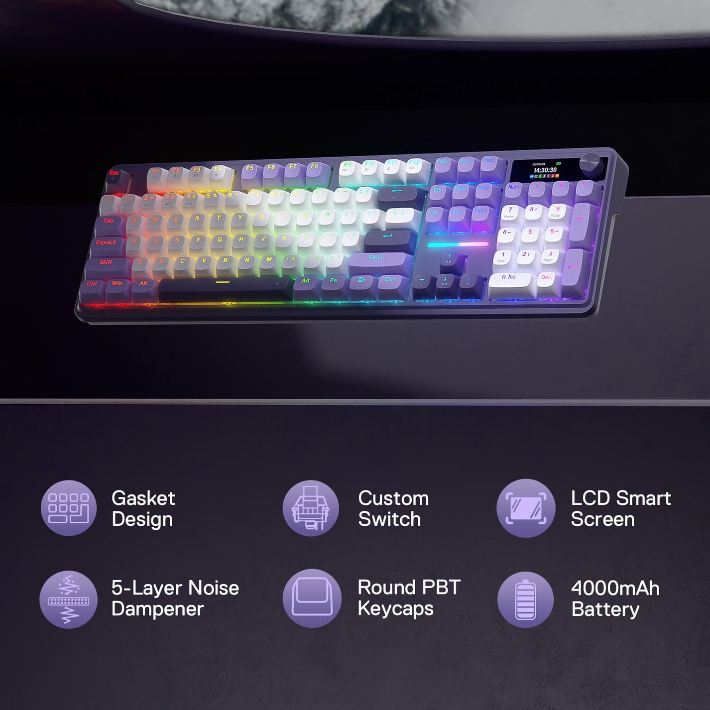 Redragon TERRAFLARE K762 PRO Wireless Full Size Mechanical Gaming ...