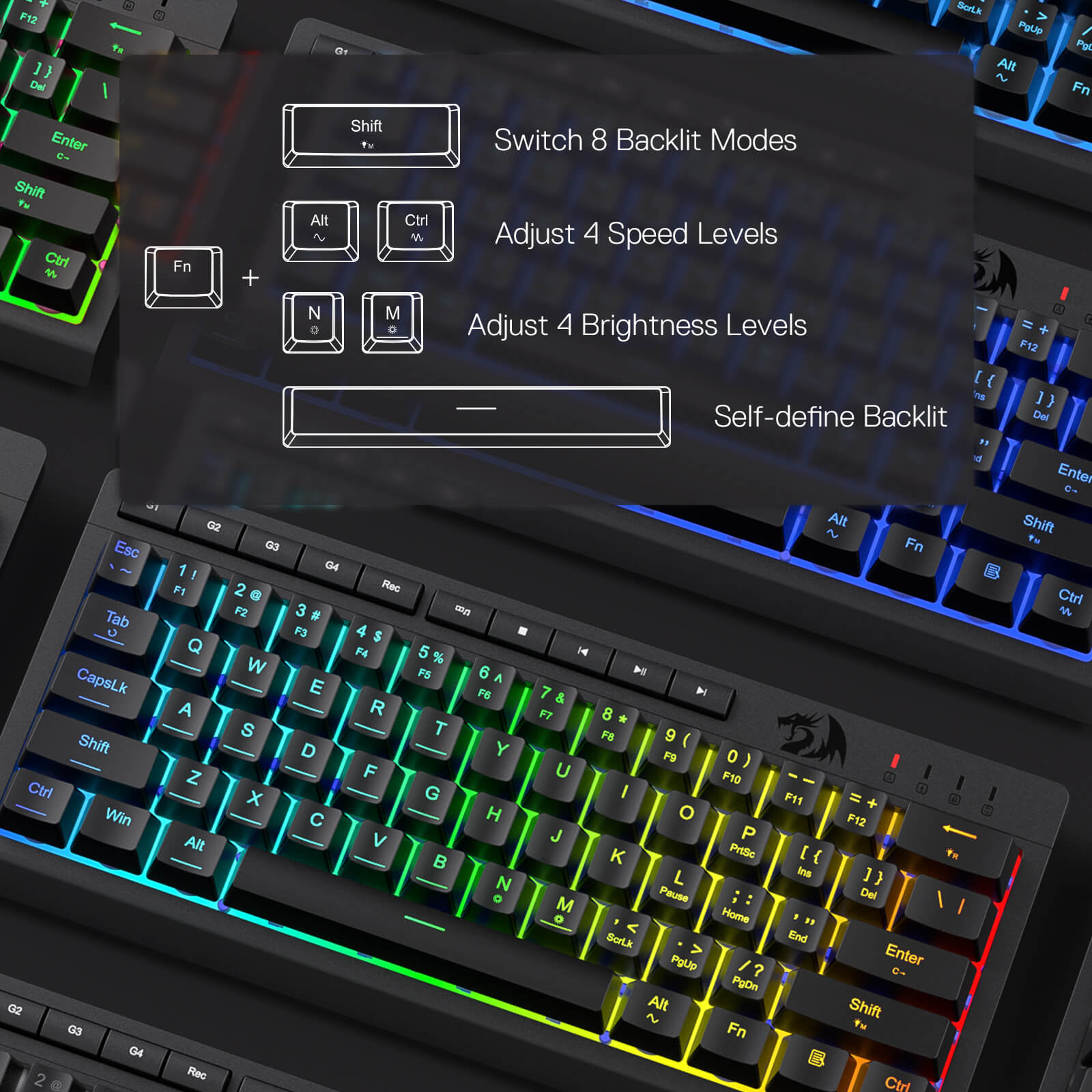 Redragon SHIVA K522 RGB 61 Keys Membrane Gaming Keyboard – Redragonshop