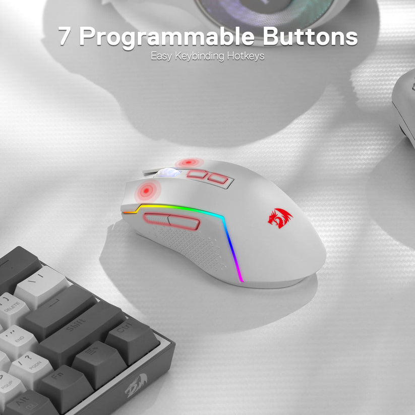 Redragon M693 Tri-Mode Bluetooth & 2.4G Wireless RGB Gaming Mouse ...