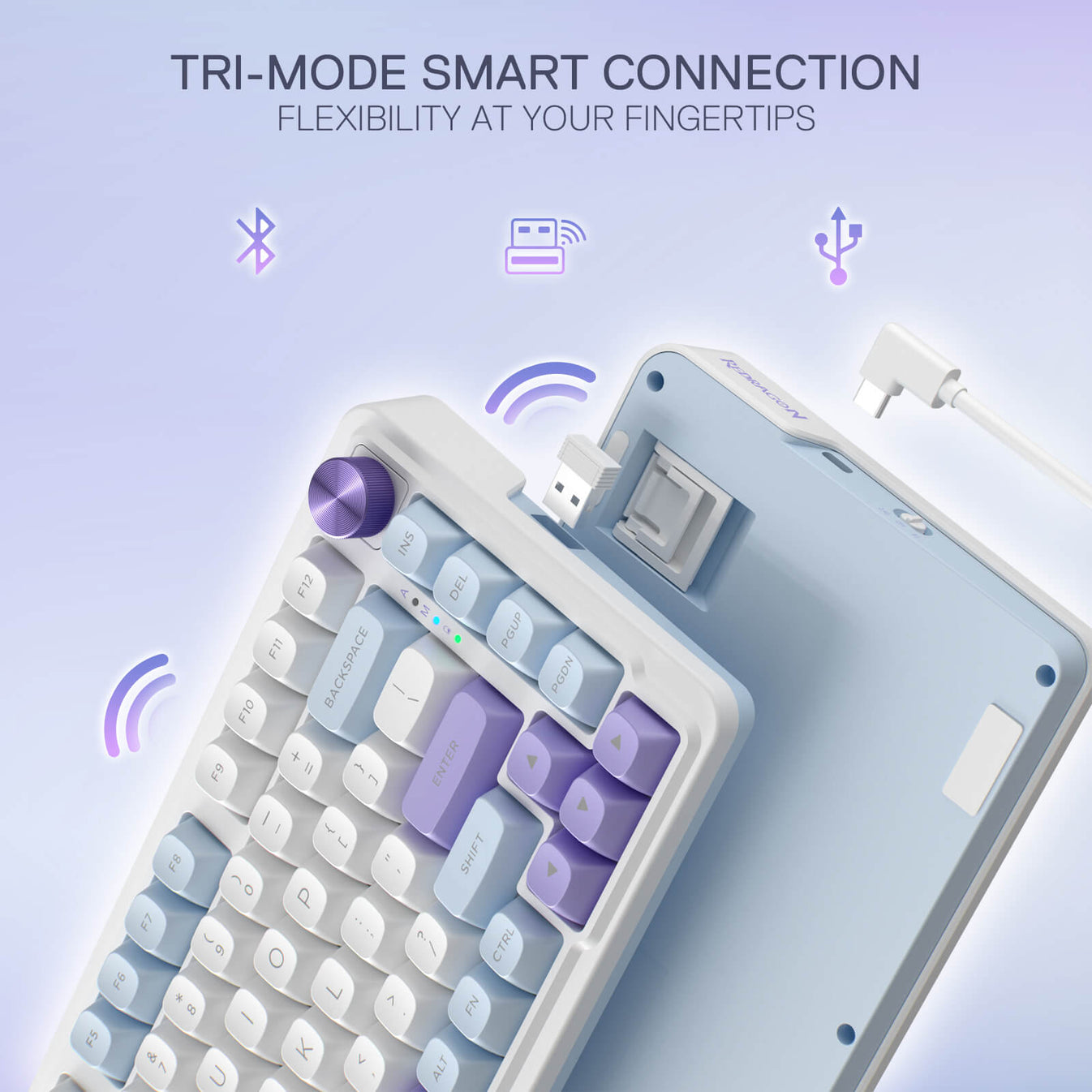 Redragon UCAL MAX K673 75% MOA Keycaps Wireless RGB Gaming Keyboard ...