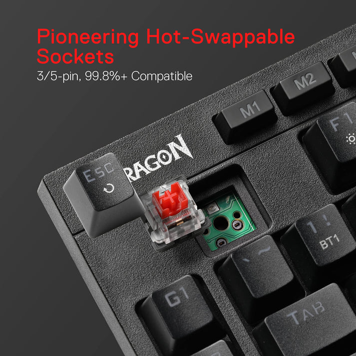 Redragon Wireless Gaming Keyboard | RGB Mechanical Keyboard | 87 Keys ...