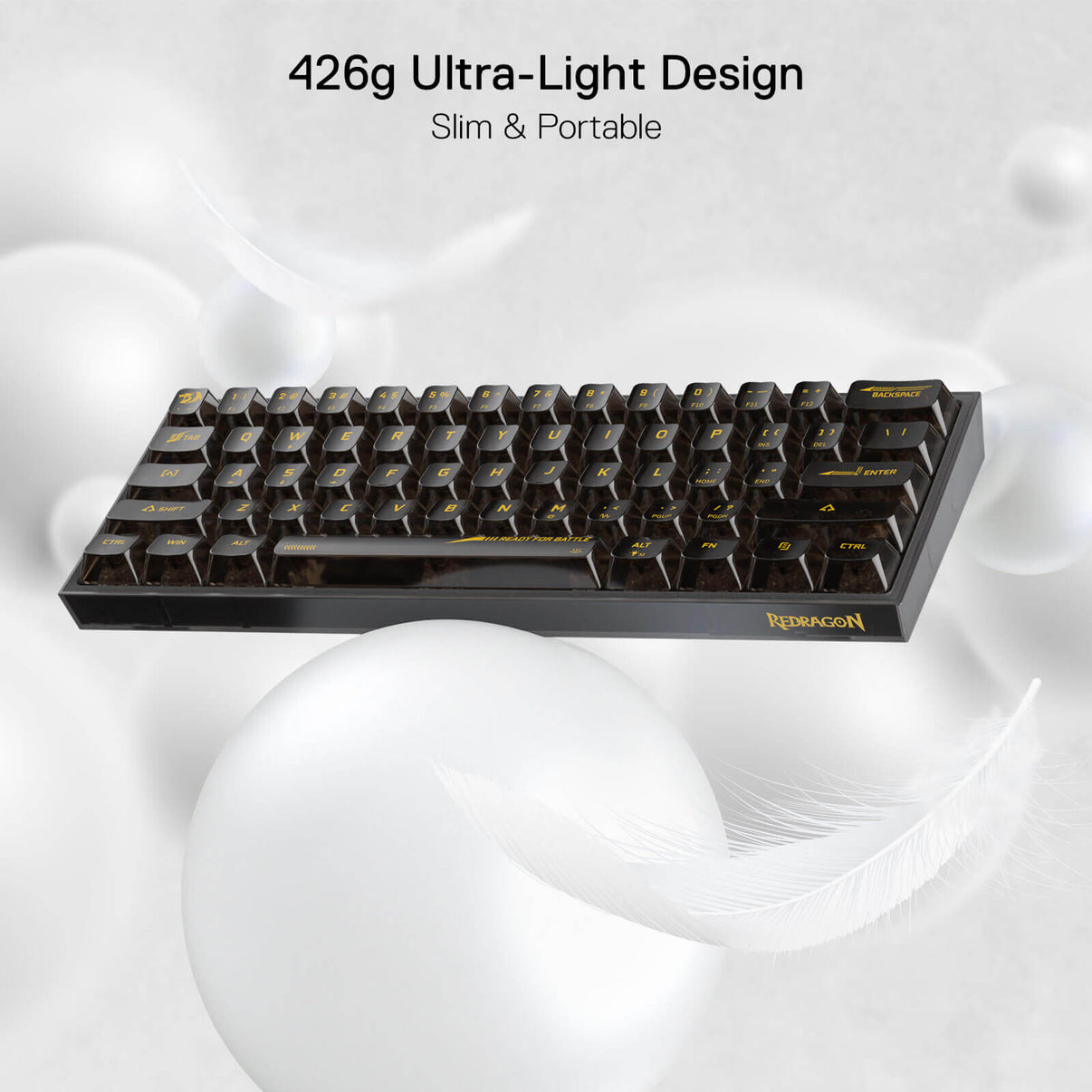 Redragon Fizz K617 SE 60% Full-Transparent Wired RGB Gaming Keyboard ...