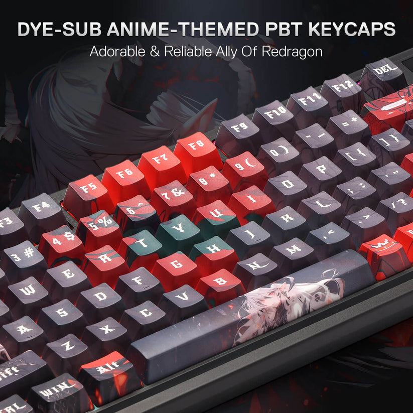 Redragon ARTEMIS K719 PRO 96% Anime Keyboard w/Smart Display & Knob ...