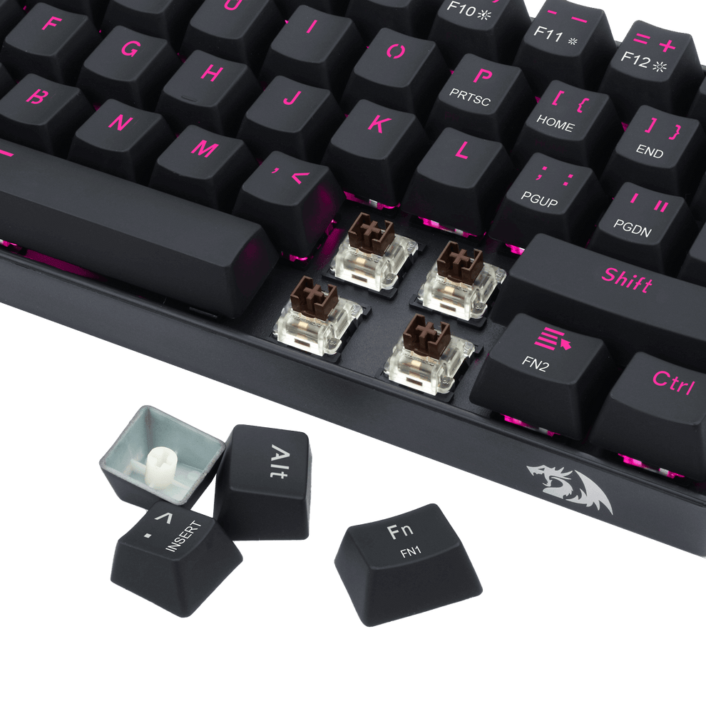 Redragon K630 60% Mechanical Keyboard Pink LED Backlit – Redragonshop