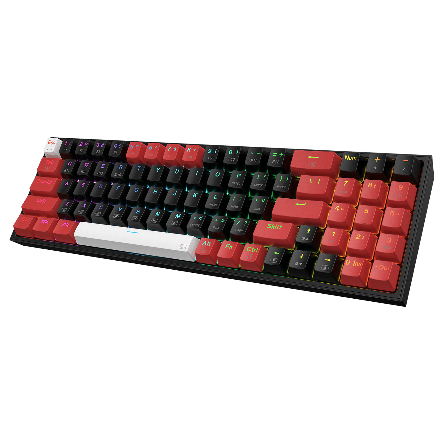 Redragon POLLUX K628-PRO 75% Wireless Hot-Swappable Gaming Keyboard ...