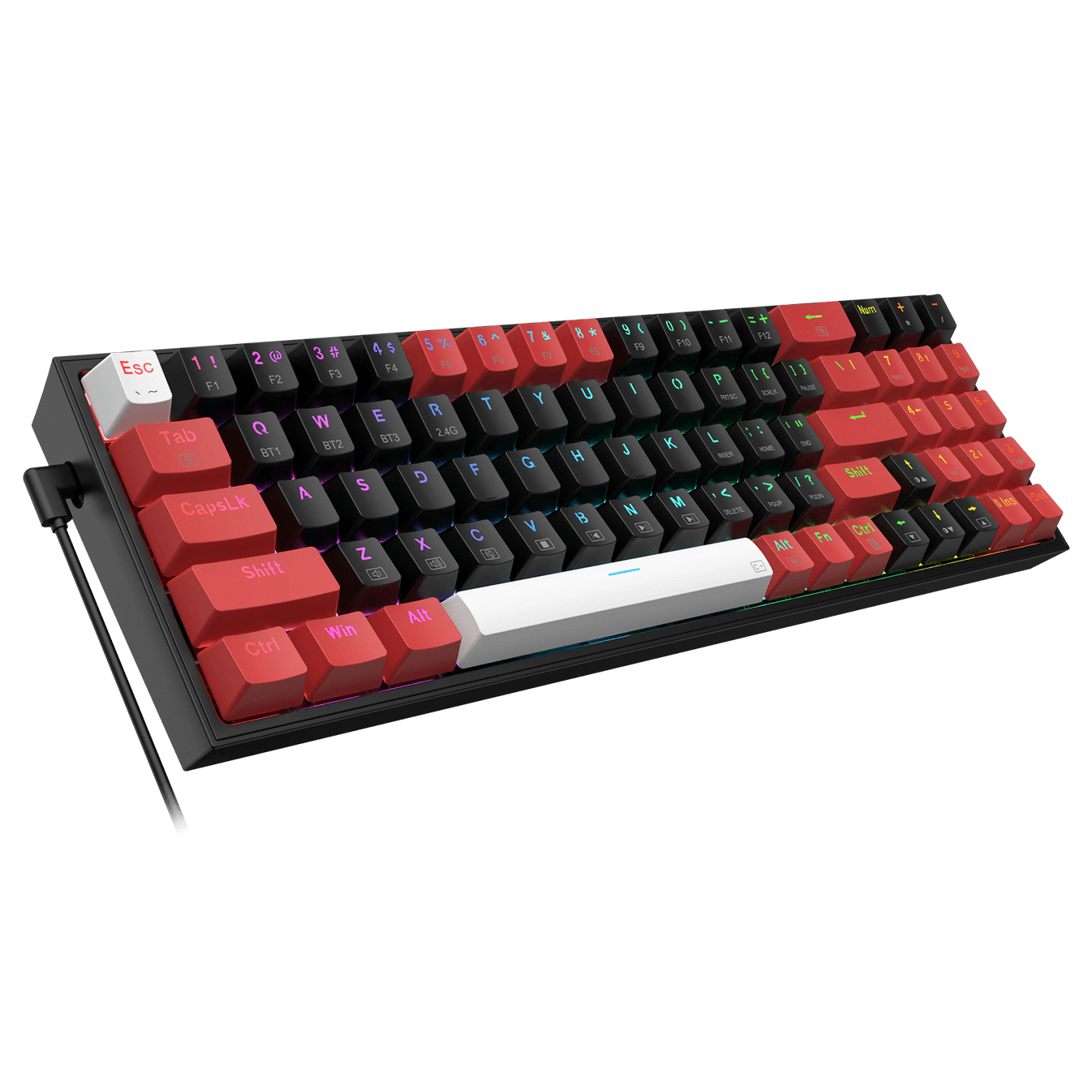 Redragon POLLUX K628-PRO 75% Wireless Hot-Swappable Gaming Keyboard ...