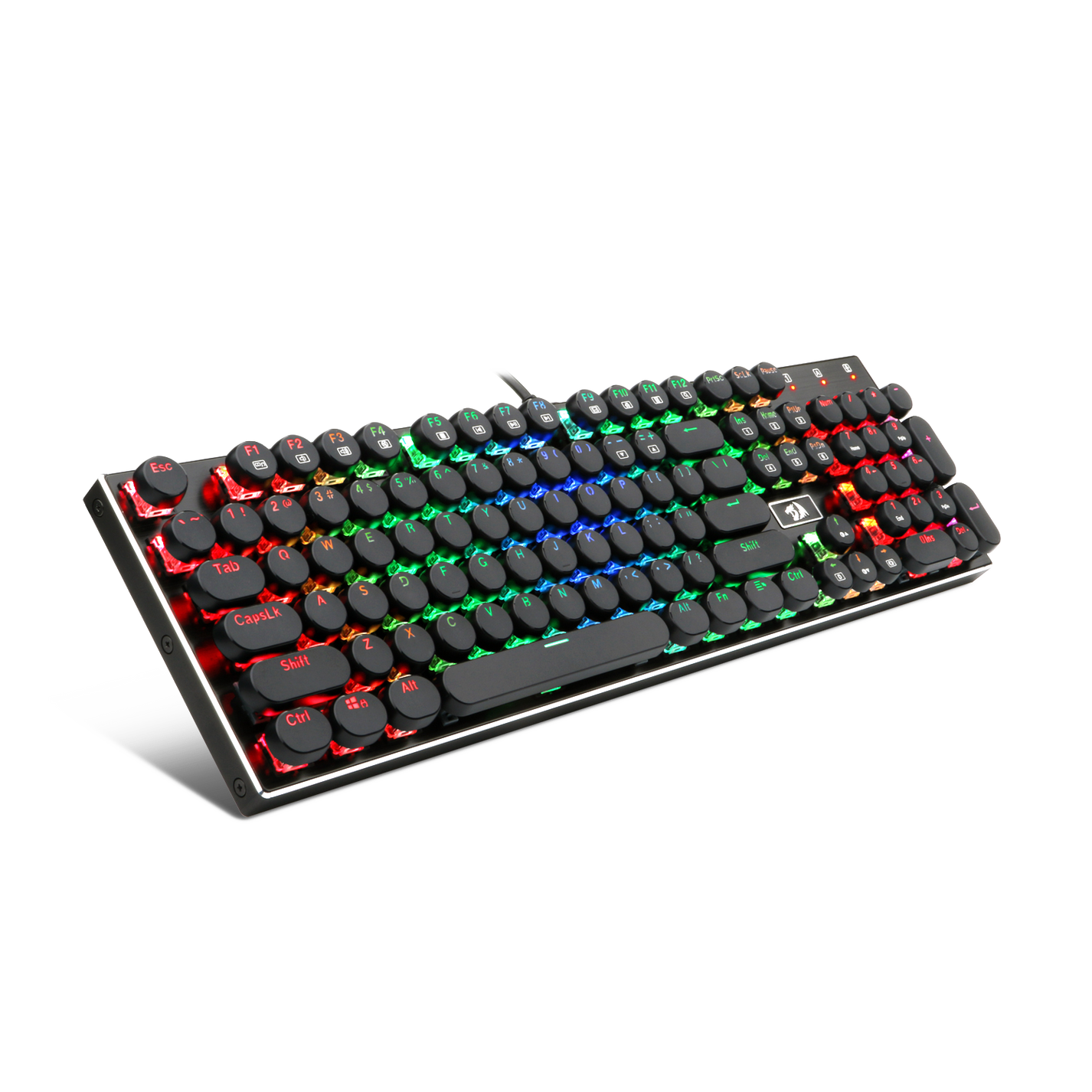 Redragon K556-RK Round Keys RGB LED Backlit Mechanical Gaming Keyboard ...