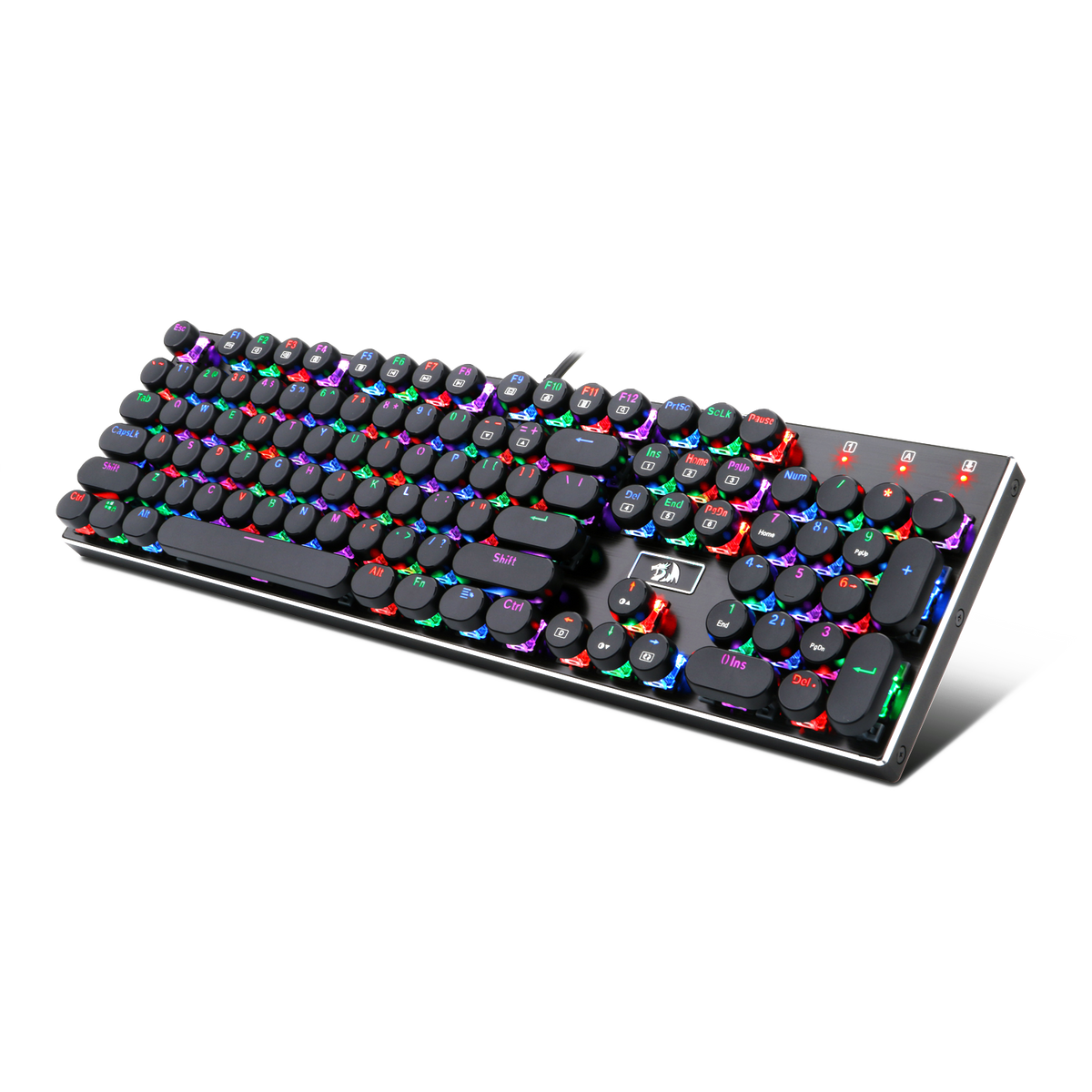 Redragon K556-RK Round Keys RGB LED Backlit Mechanical Gaming Keyboard ...