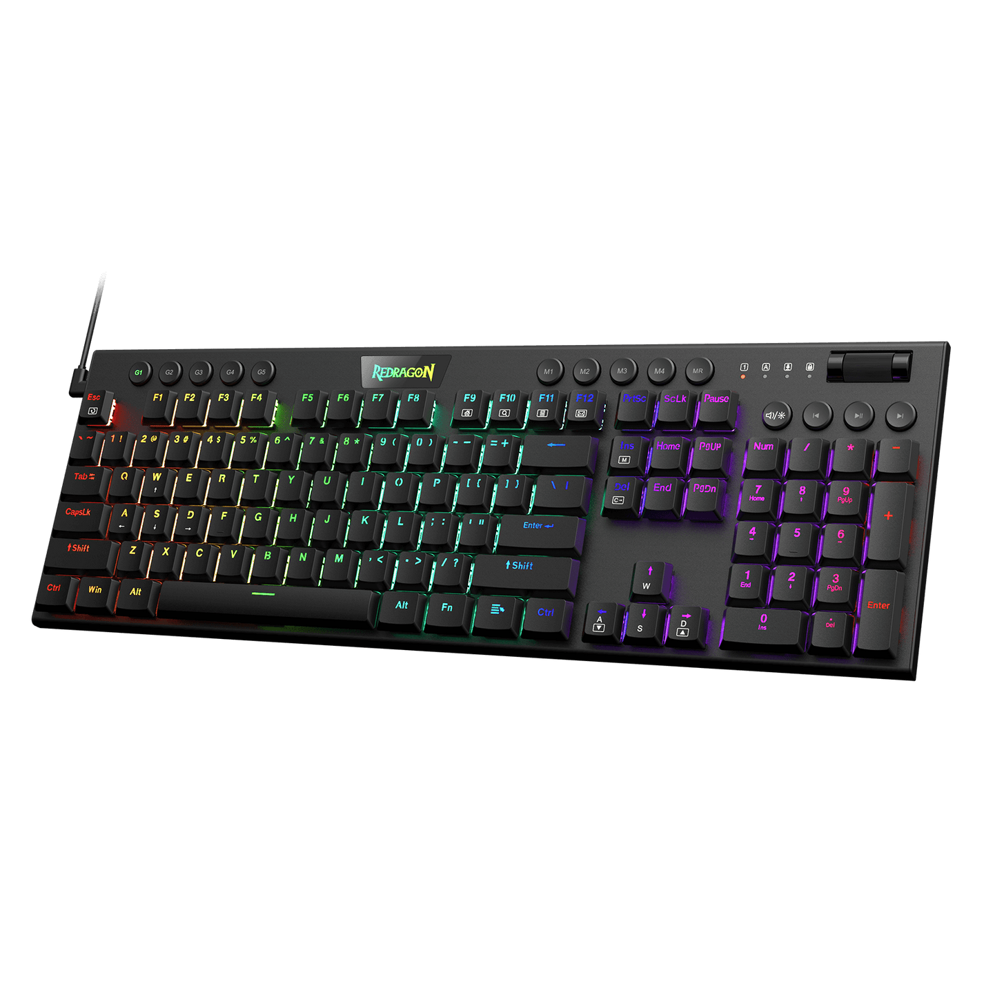 HORUS K619 Wired Mechanical Gaming Keyboard w/Low Profile Keycaps ...