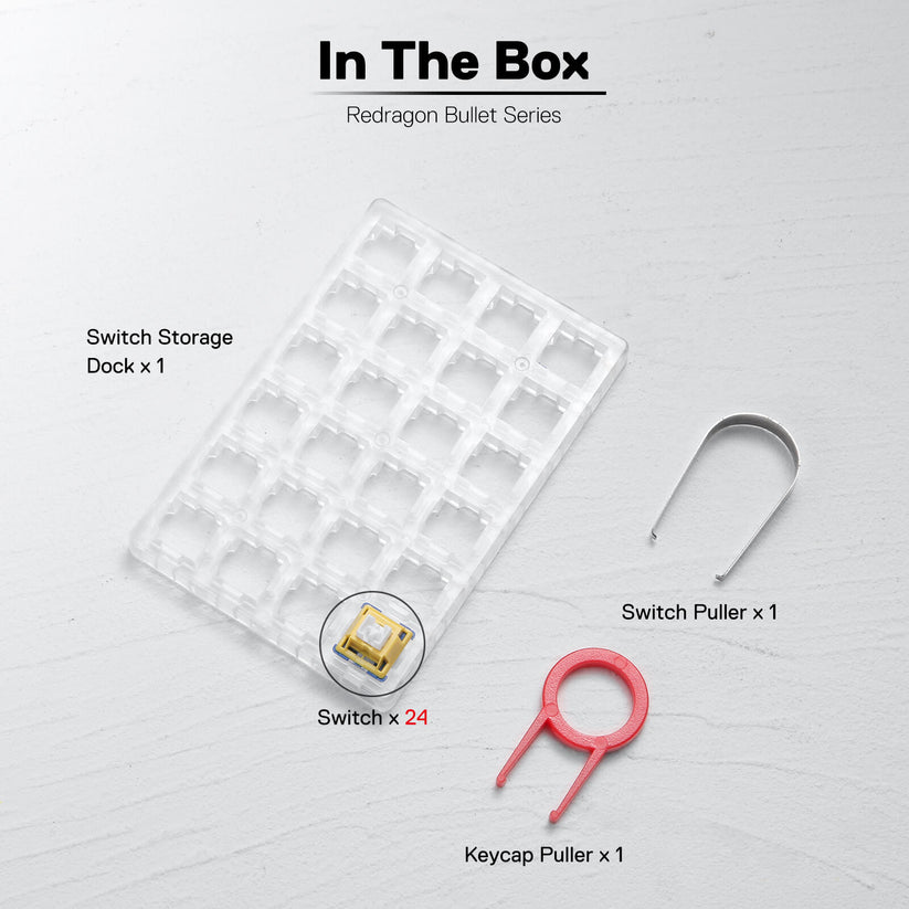 Redragon A113 3-Pin Plate Mounted Cherry MX Blue Equivalent Switch ...