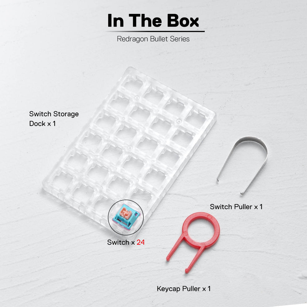 Redragon A113 3-Pin Plate Mounted Cherry MX Red Equivalent Switch (Open ...