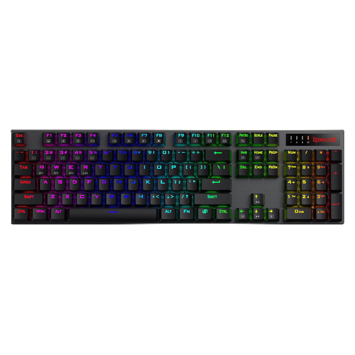 Redragon K556 PRO Upgraded Wireless Aluminum RGB Gaming Keyboard ...