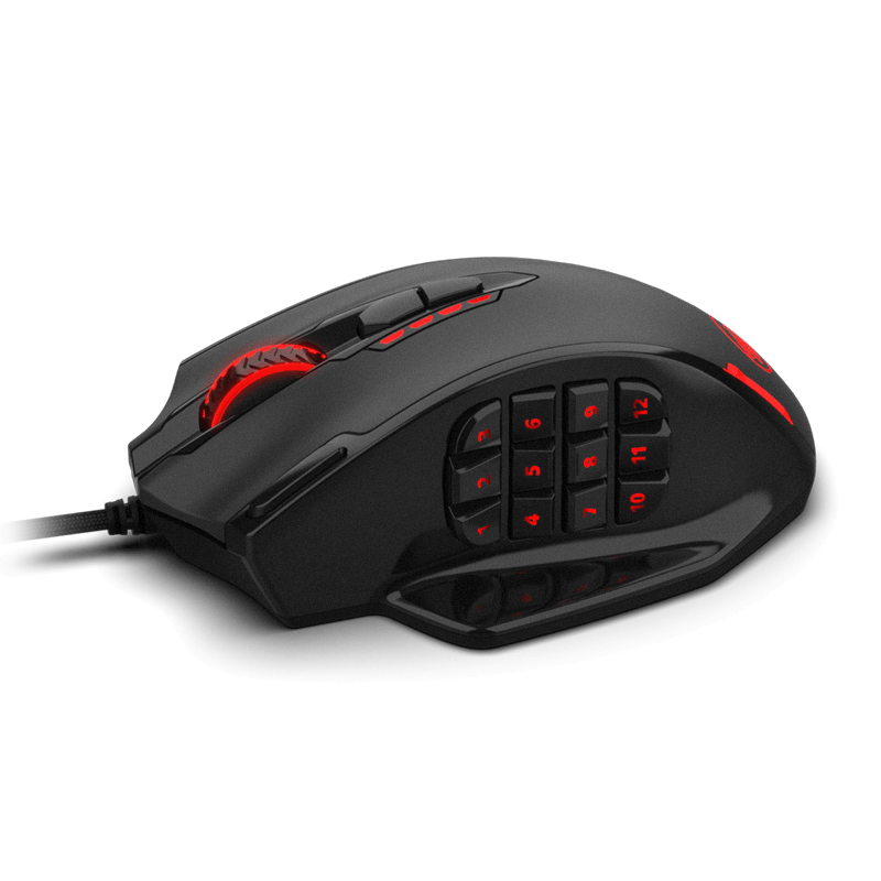Redragon Impact M908 (Open-box) RGB MMO Laser Wired Gaming Mouse with ...