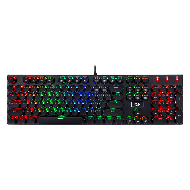 Redragon K556-RK Round Keys RGB LED Backlit Mechanical Gaming Keyboard ...