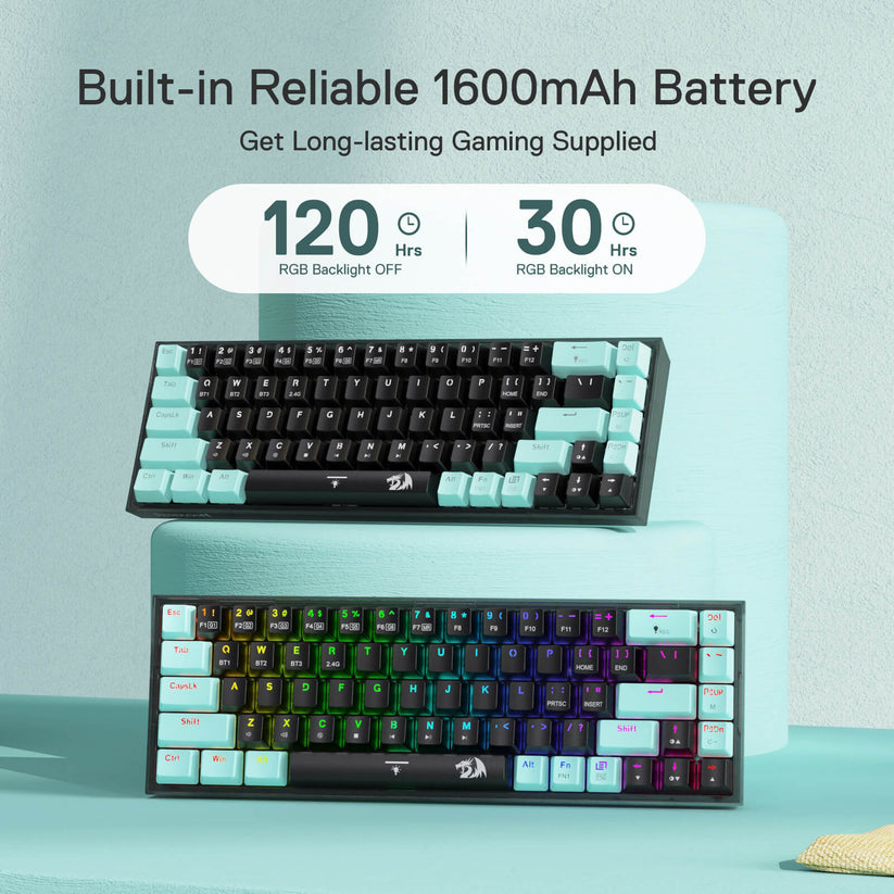 Redragon K631 Compact Wireless Green Mechanical Gaming Keyboard ...