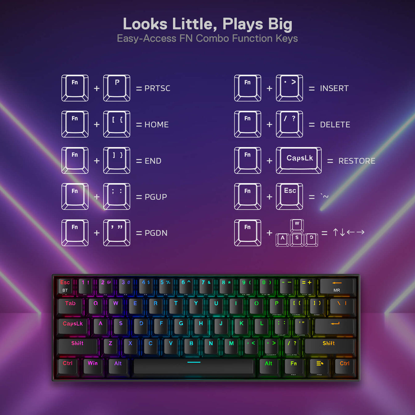 Redragon K530 Draconic Wireless Bluetooth Mechanical Gaming Keyboard ...