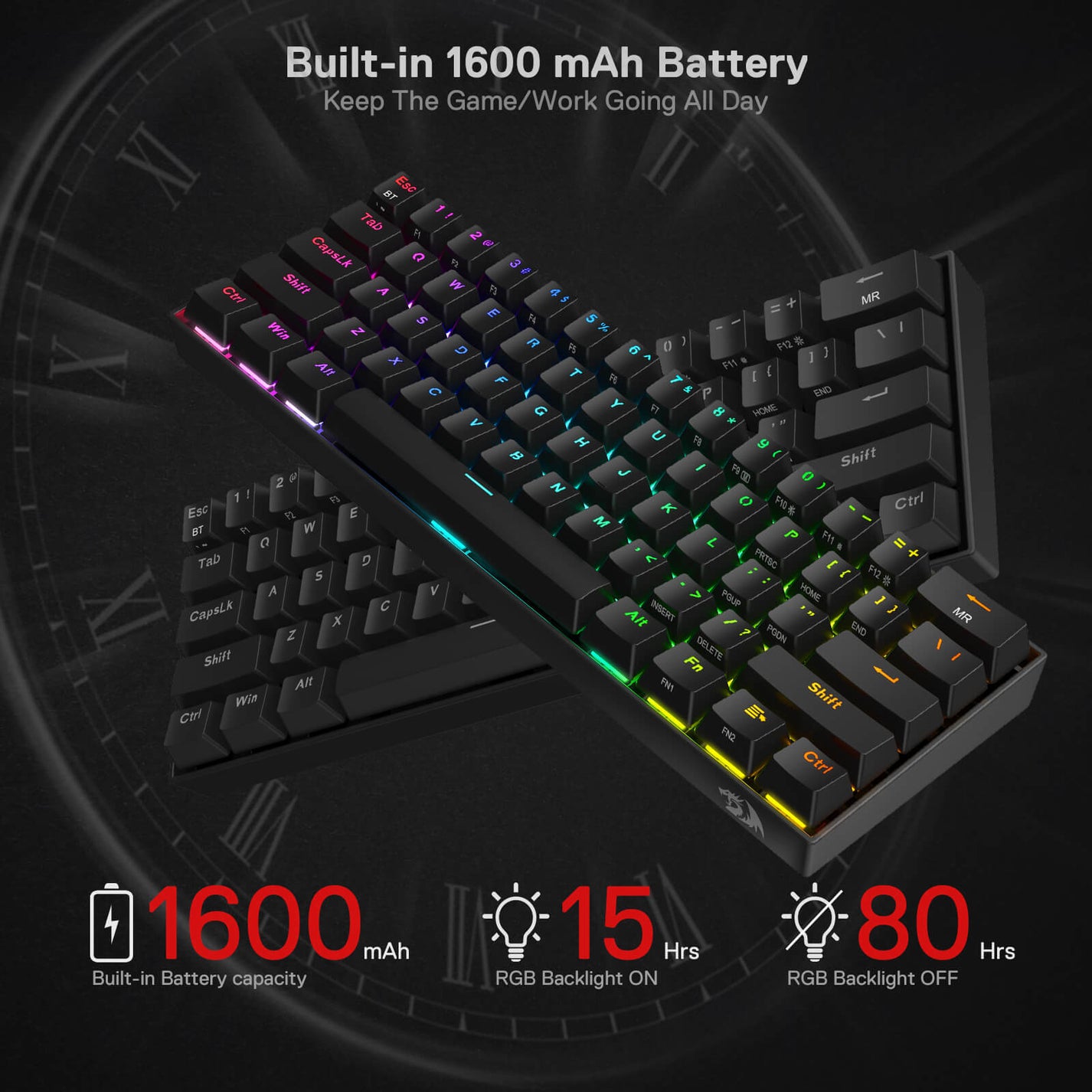 Redragon K530 Draconic Wireless Bluetooth Mechanical Gaming Keyboard ...